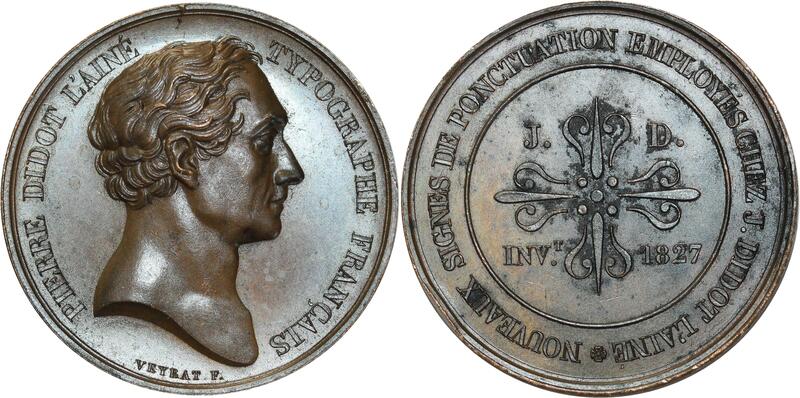 O5275 Medaille Didot Pierre typographe Veyrat 1823 Baron Desno ...