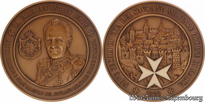 S2915 Médaille Ordre de Malta Andrew Bertie Nove Escoli Di Vi ...