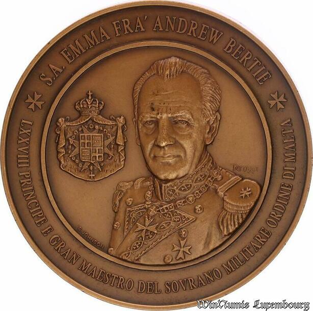 S2915 Médaille Ordre de Malta Andrew Bertie Nove Escoli Di Vi ...