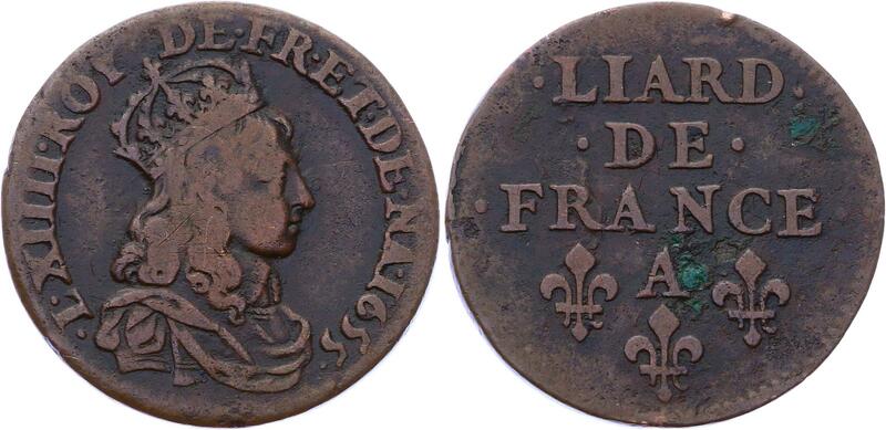O2829 Liard de France Louis XIV 1655 A Corbeil ->make offer - Millenium ...